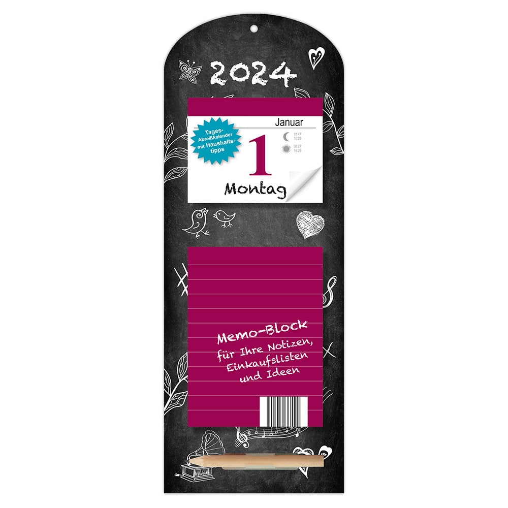 Tagesabreißkalender 2024 & Block - Schiefer - lingenverlag.de